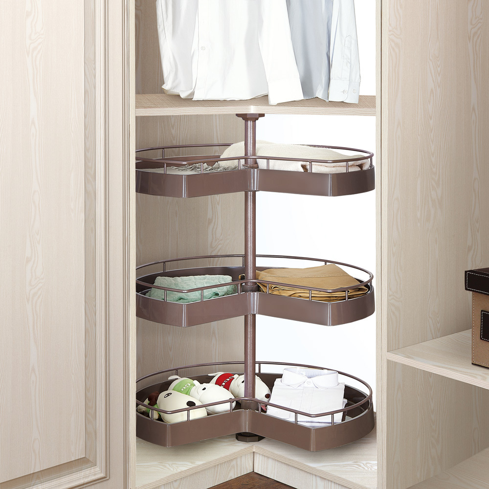 Wardrobe Organiser Basket 3 tier Revolving Storage